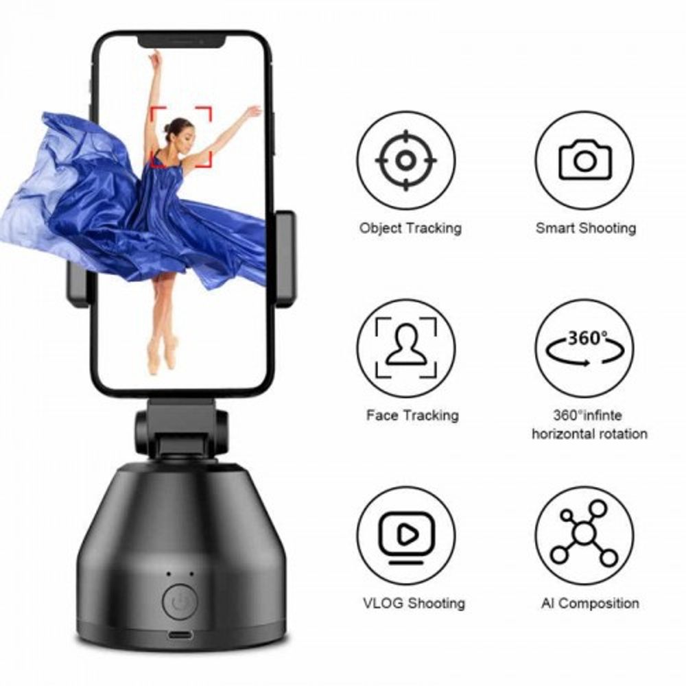 ALL YOU NEED 360 Degree Rotation Auto Face Object Tracking Gimble Smart ...
