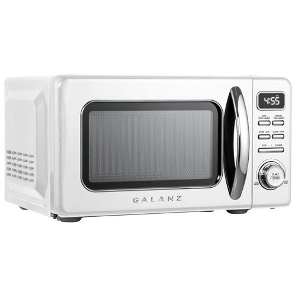 Galanz Retro 0.7 Cu.FT. Microwave (GLCMKZ07WER07) - Milkshake White ...