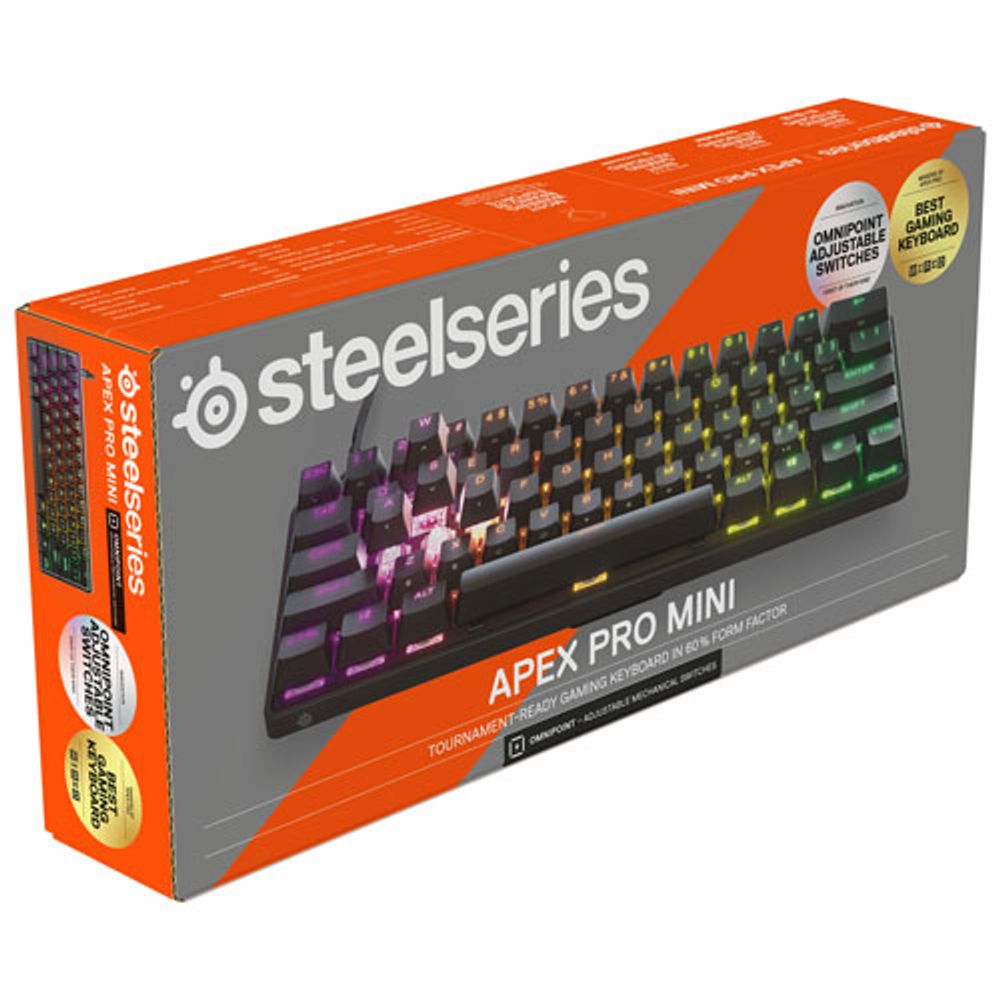 SteelSeries Apex Pro Mini Backlit Mechanical Ergonomic Gaming Keyboard ...