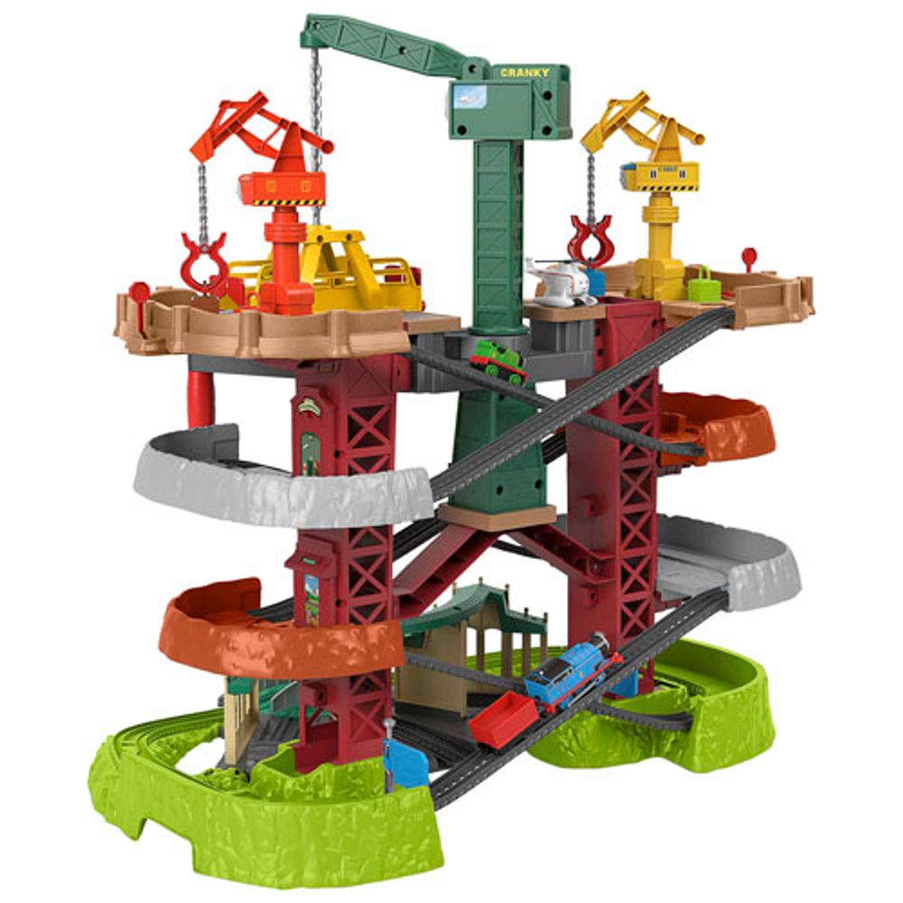 Mattel Thomas & Friends Trains & Cranes Super Tower Toy Playset ...