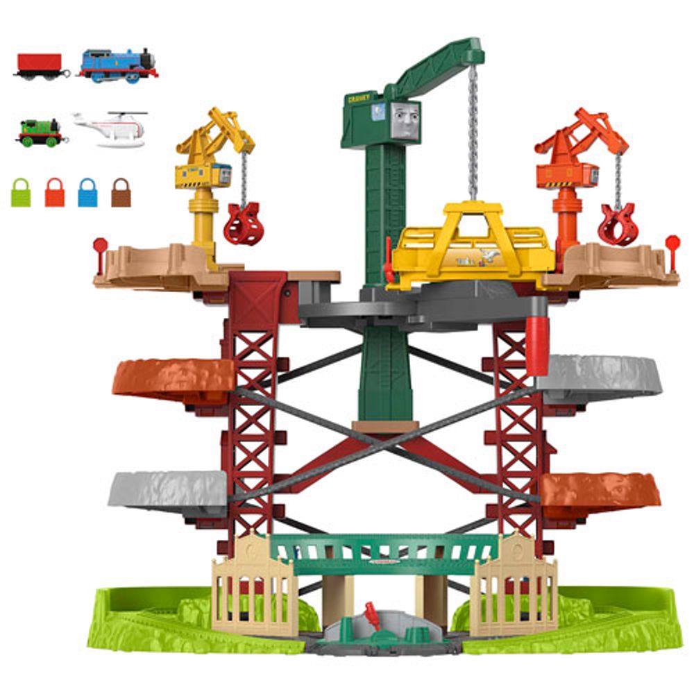 Mattel Thomas & Friends Trains & Cranes Super Tower Toy Playset ...