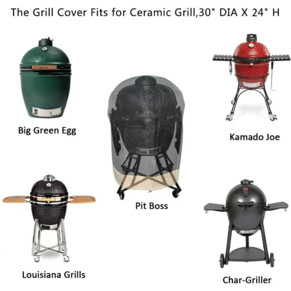 GENERIC Onlyfire Kamado Grill Cover Fits for Large Big Green Egg,Kamado ...