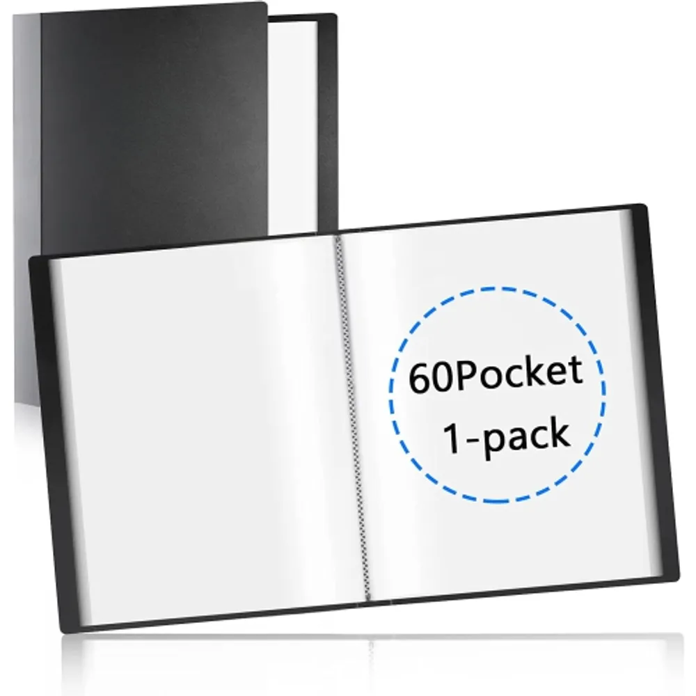 GENERIC 60 Pocket Presentation Book with Clear Sheet Protectors, A4 ...