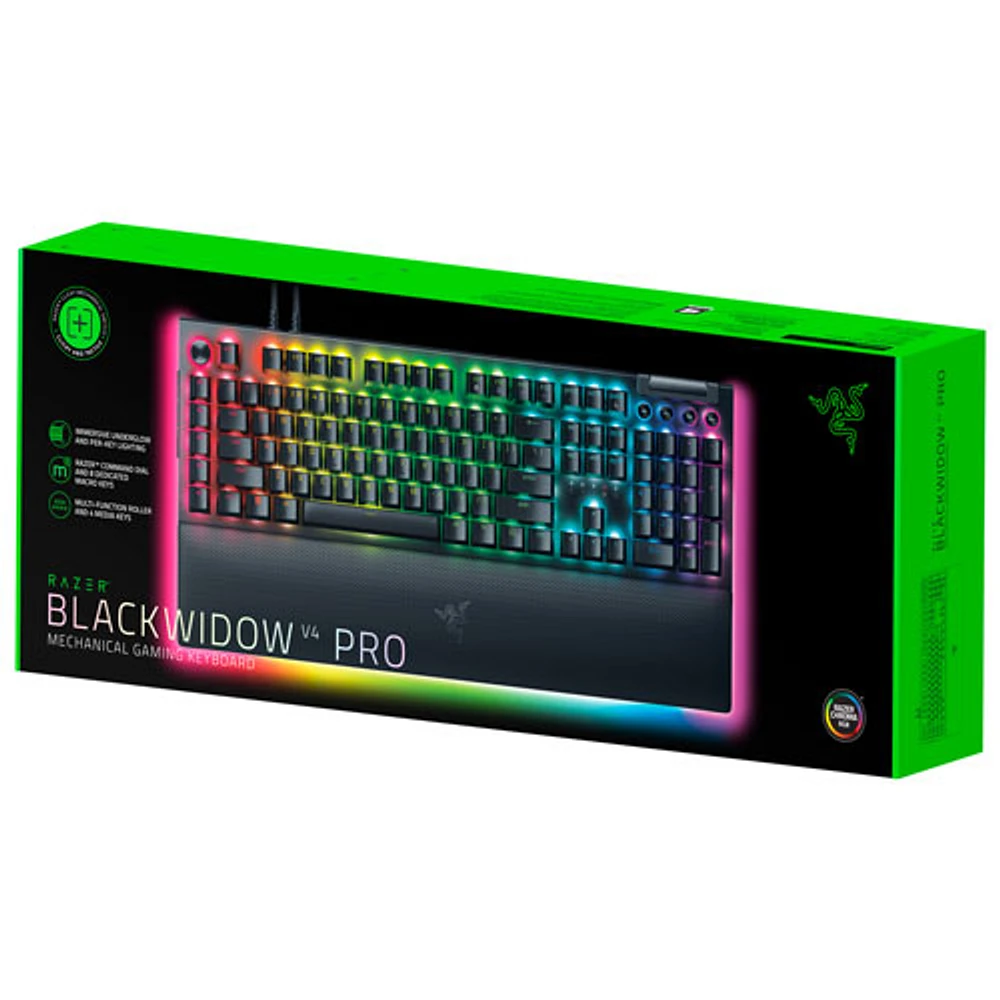 Razer BlackWidow V4 Pro Backlit Mechanical Full-Size Gaming Keyboard at ...
