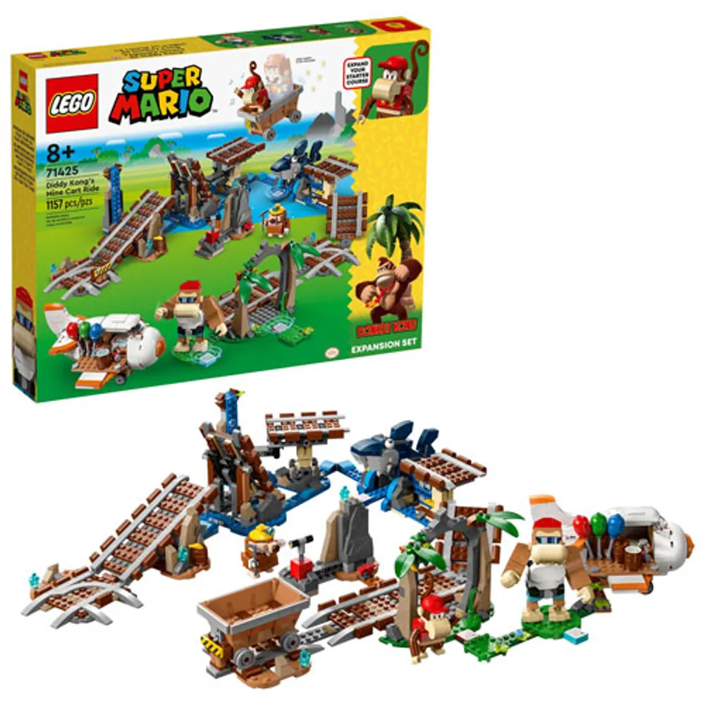 LEGO Super Mario: Diddy Kong's Mine Cart Ride - 1157 Pieces (71425 ...