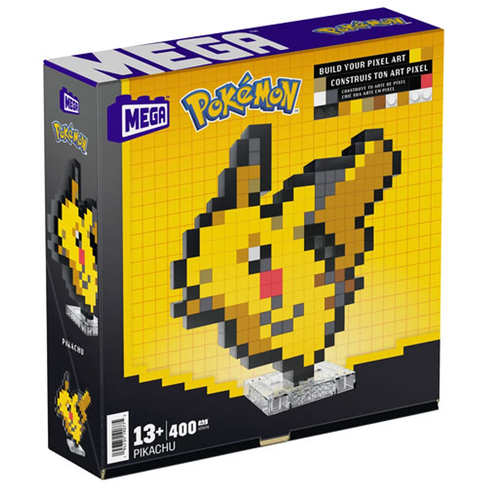 MEGA Mattel MEGA Pokémon: Pixel Art Pikachu - 400 Pieces | Bramalea ...