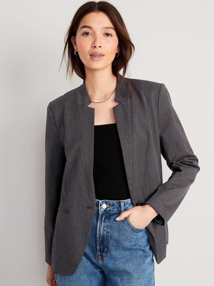 Old Navy Heathered Twill Notch Collar Pixie Blazer for Women | Mall of America®