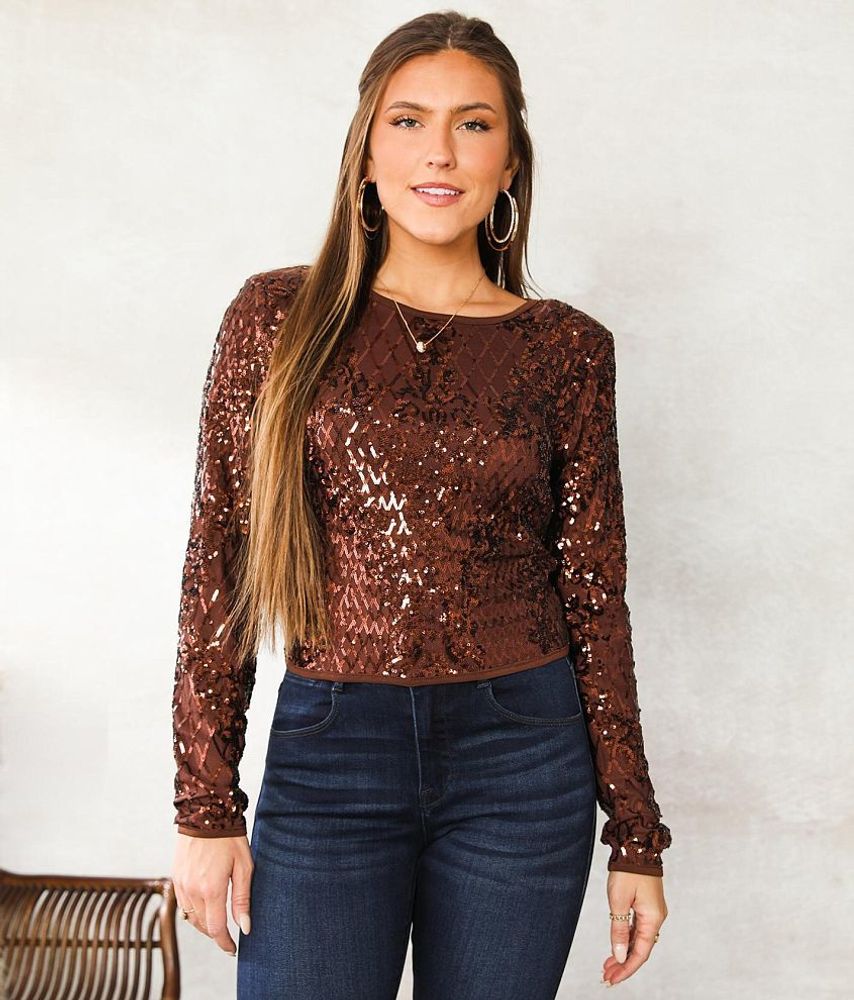 Buckle Privy Sequin Mesh Top | Mall of America®