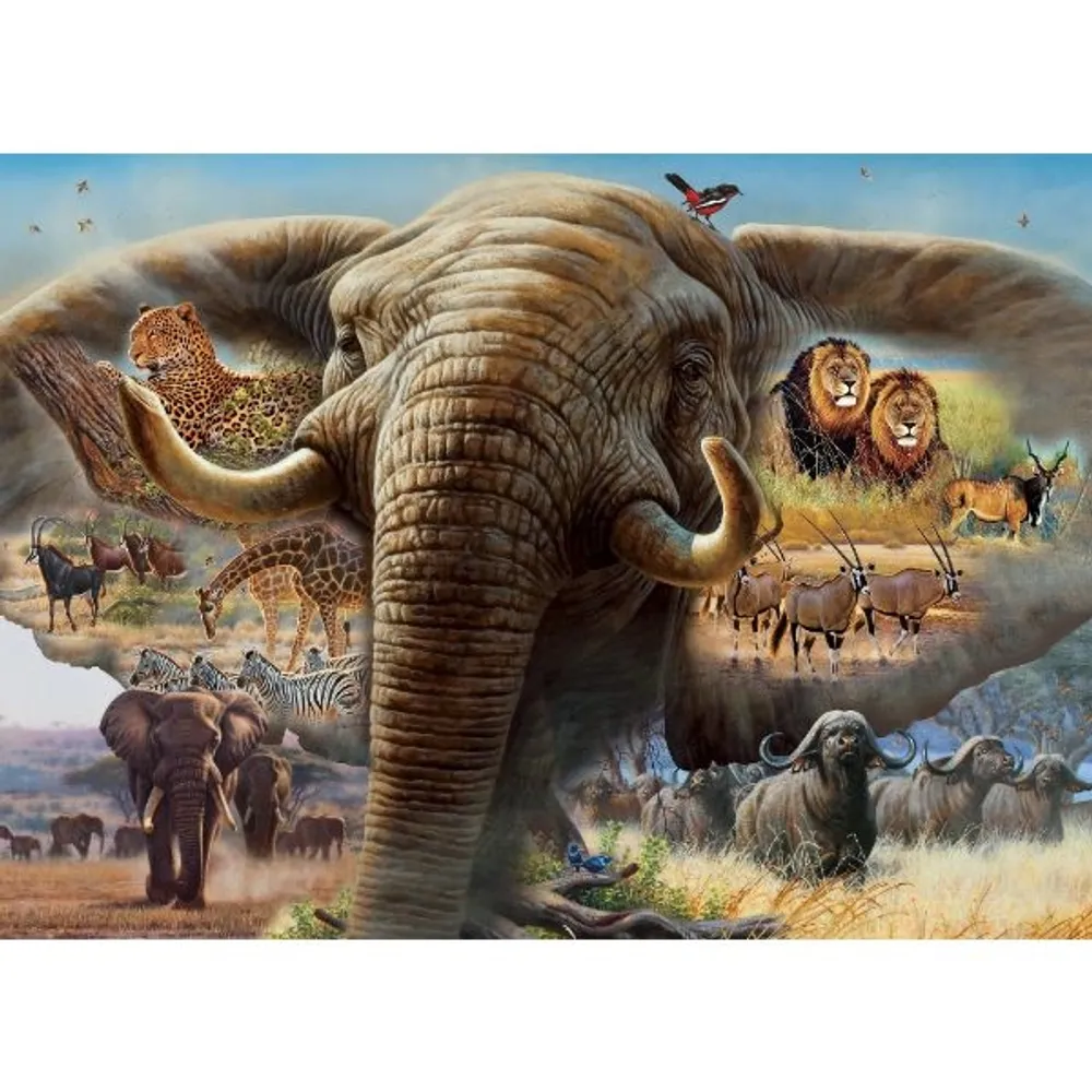 Mind Games Elephant Collage - 1000 Pieces Jigsaw Puzzle | Coquitlam Centre