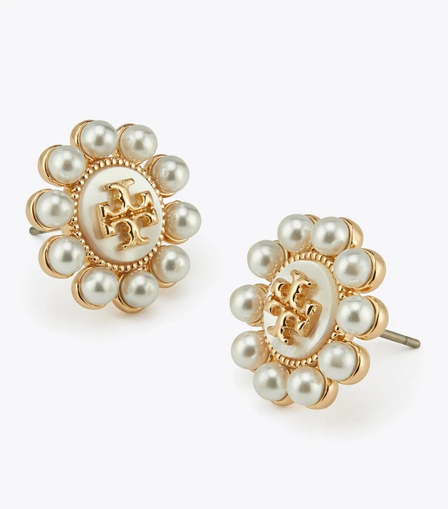Tory Burch Logo Pearl Hair Clip | The Summit Tory Burch Logo Pearl Hair Clip | The Summit