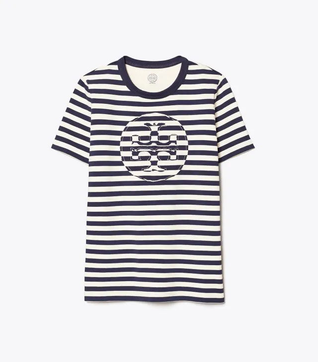 striped-logo-t-shirt-front. striped-logo-t-shirt-front.