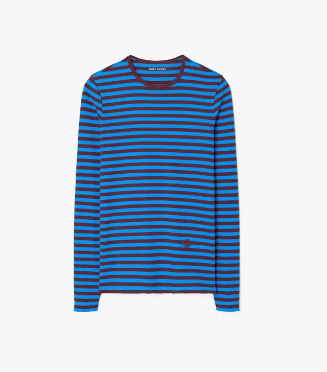 Tory Sport Striped Tissue-Weight Rib Long-Sleeve T-Shirt Tory Sport Striped Tissue-Weight Rib Long-Sleeve T-Shirt