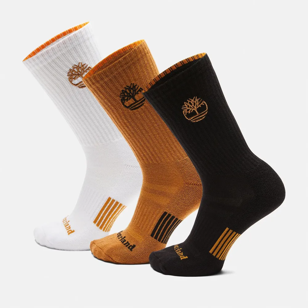 TIMBERLAND | Men's 3-Pack Newmarket Village Logo Crew Socks | Mall of ...