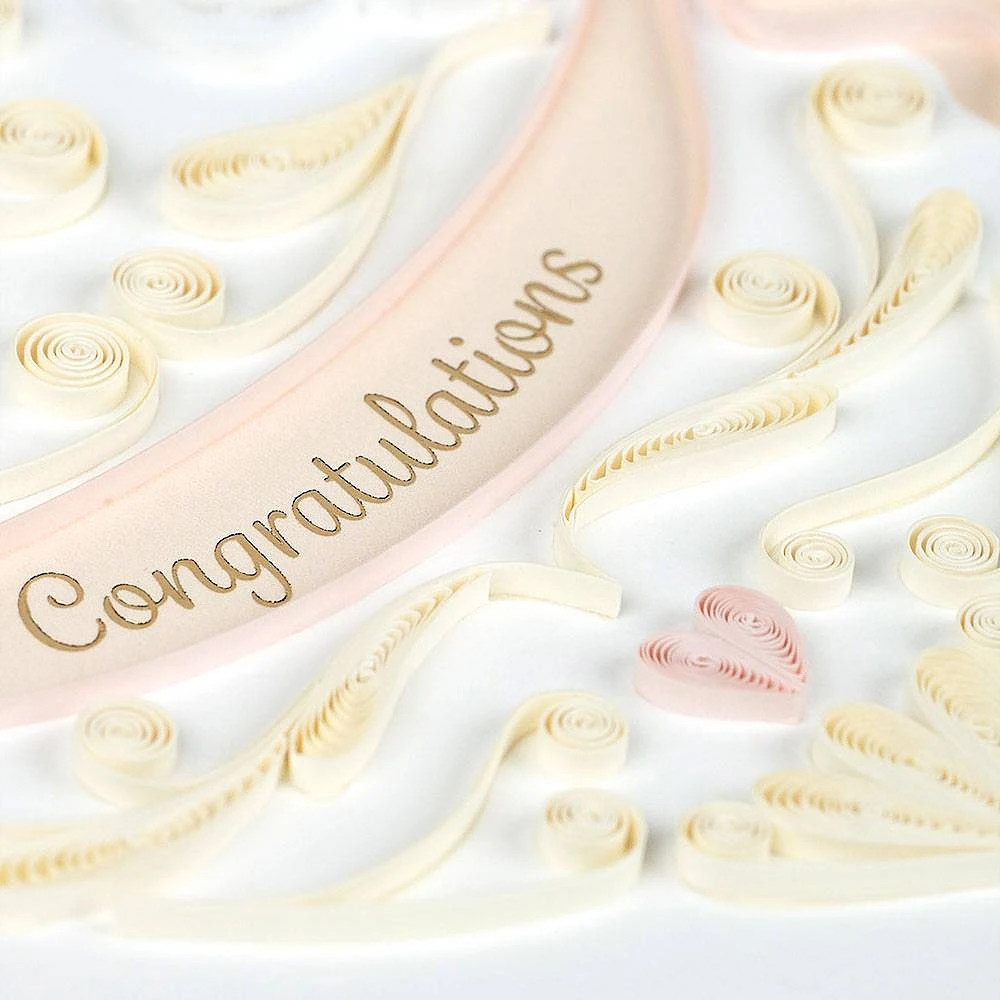 Paper Source Quilling Doves Heart Wedding Card | Bethesda Row