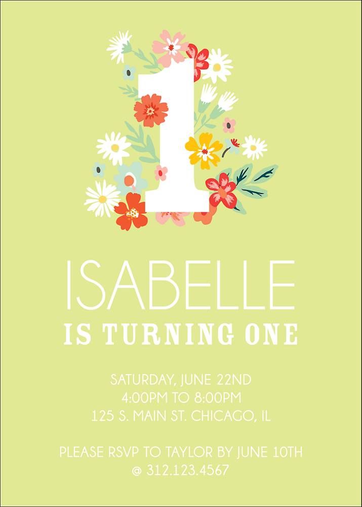 Paper Source Floral Number Birthday Party Invitation | Bethesda Row