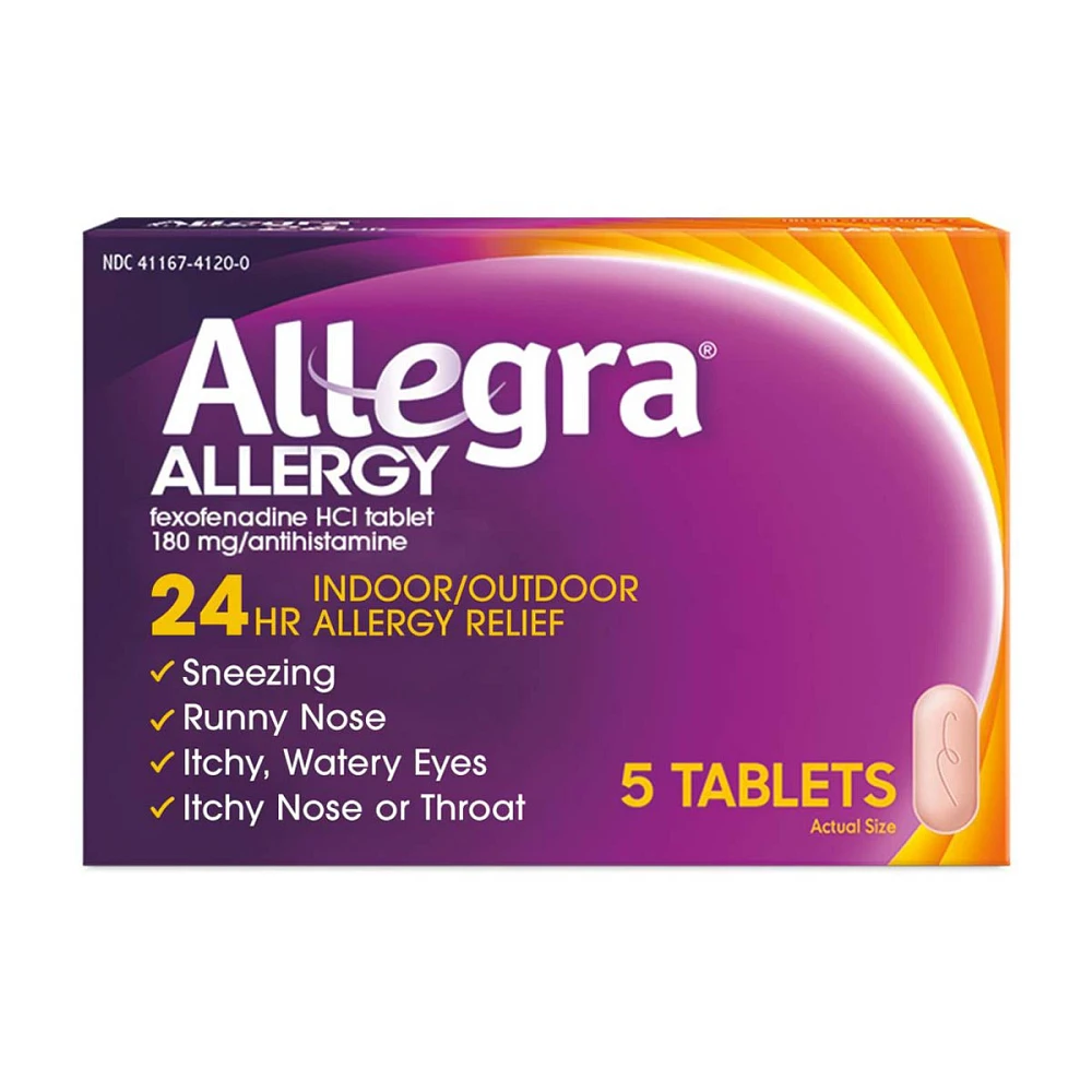 Allegra 24 Hour Non-Drowsy Antihistamine Tablets, 5 ct | Hamilton Place