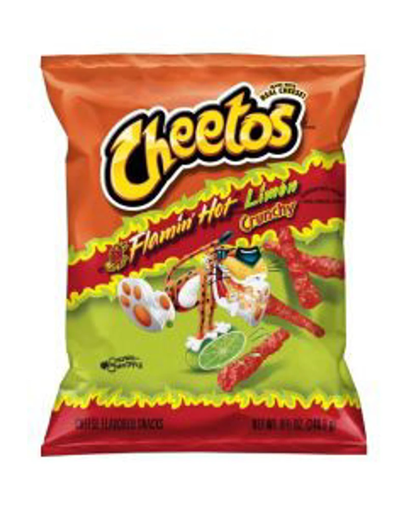 Cheetos Crunchy Flamin Hot Limon Cheese Flavored Snacks, 8.5 oz ...