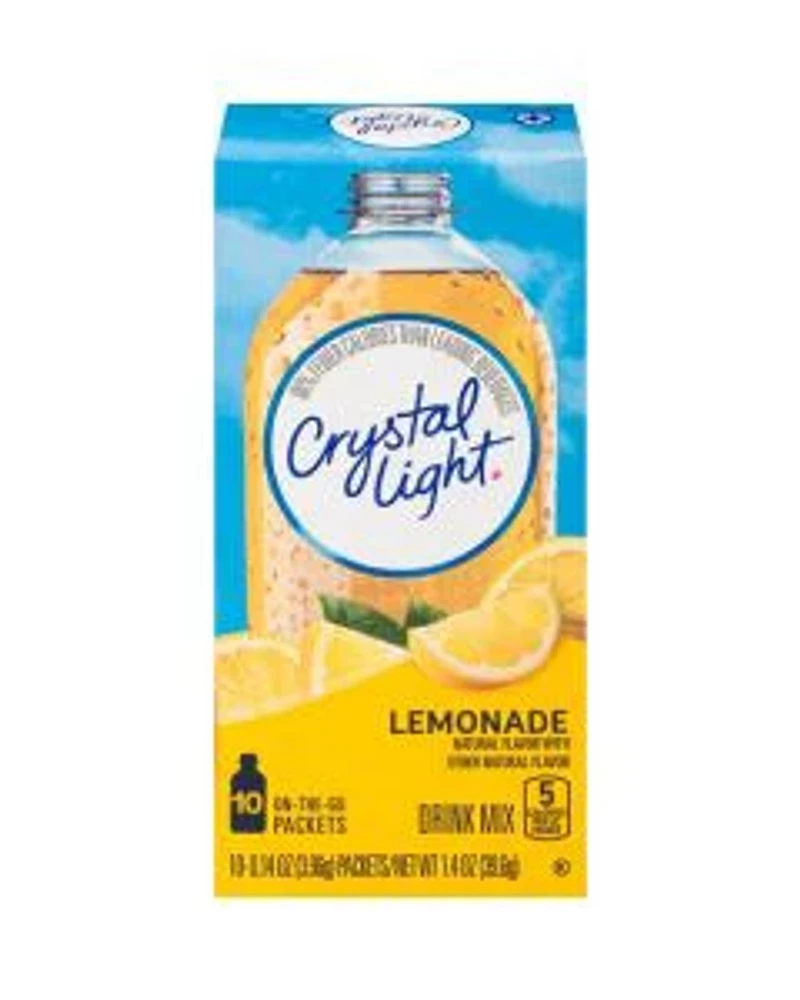 Crystal Light Drink Mix, Lemonade, On The Go Packet, 10 ct | Hamilton Place