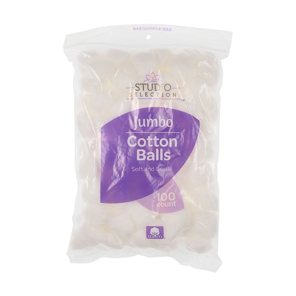 Studio Selection Jumbo Cotton Balls, 100 Count | Hamilton Place