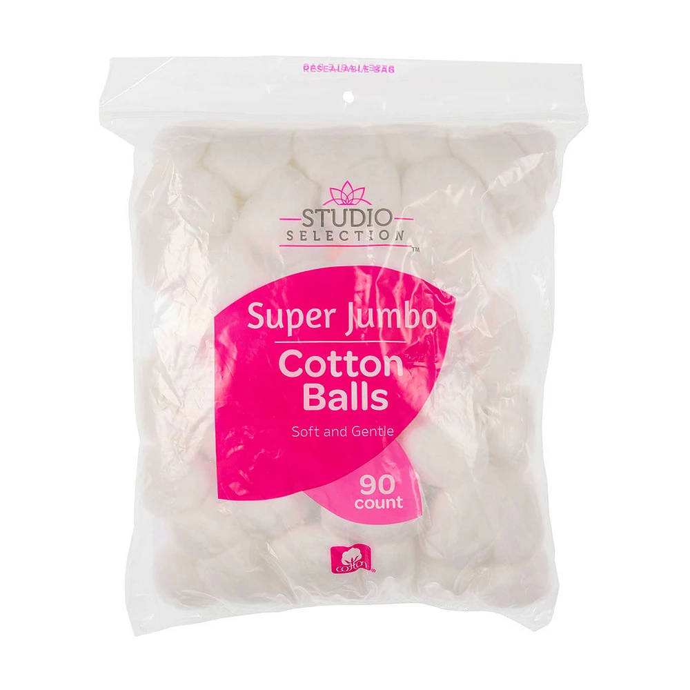 Studio Selection Super Jumbo Cotton Balls, 90 Count | Hamilton Place