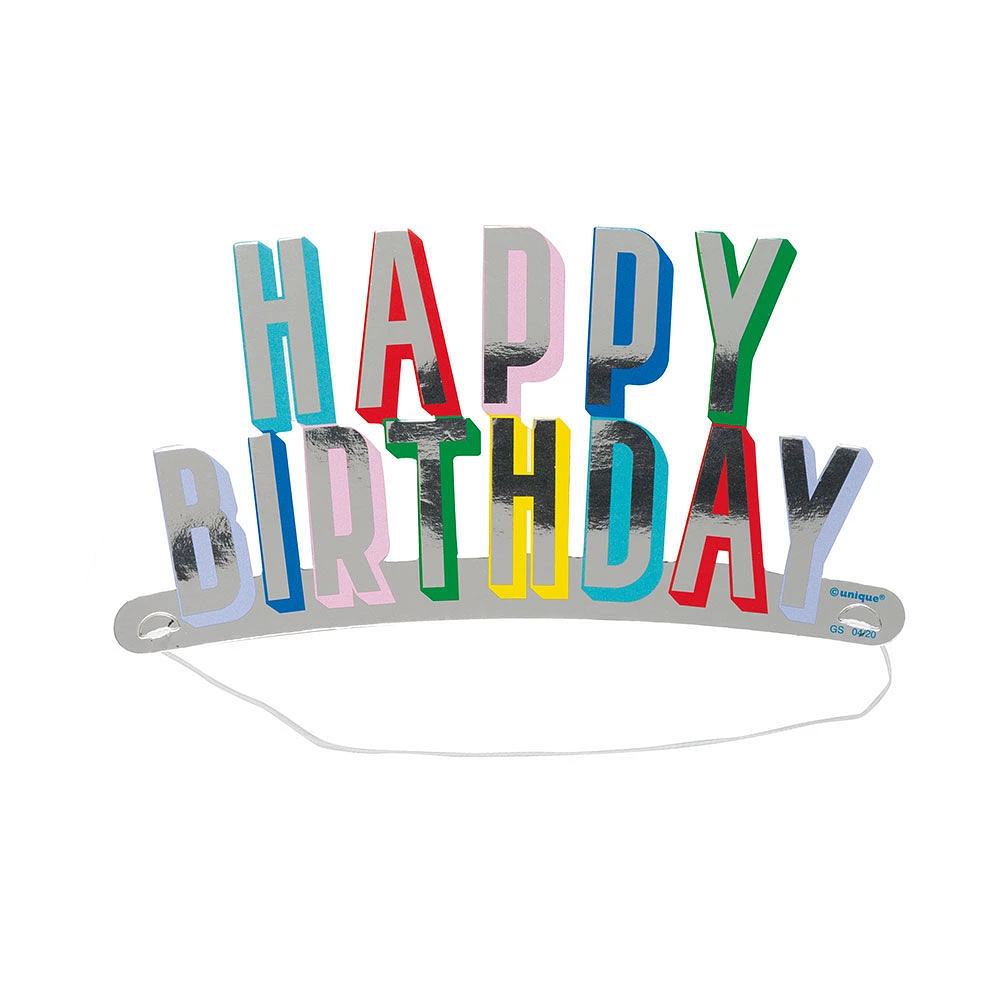 321 Party! Bright Happy Birthday Party Headbands, 4 Count | Hamilton Place