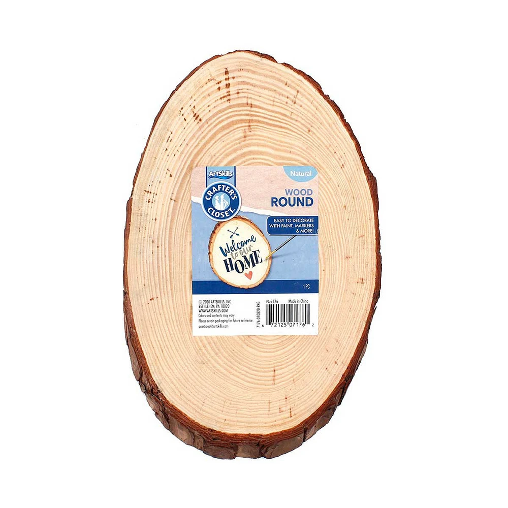 Crafter's Closet ArtSkills Natural Tree Round Wood Slice for Crafts and ...