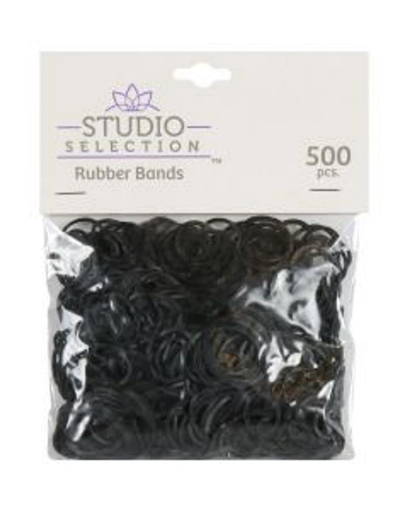 Studio Selection Black Rubber Bands, 500 Pieces | Hamilton Place