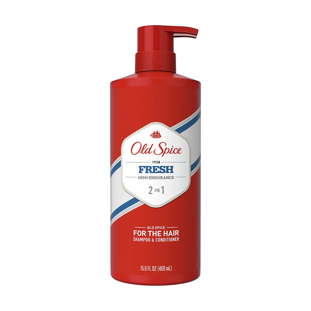 Old Spice High Endurance Fresh 2 in 1 Shampoo and Conditioner, 15.6 fl ...
