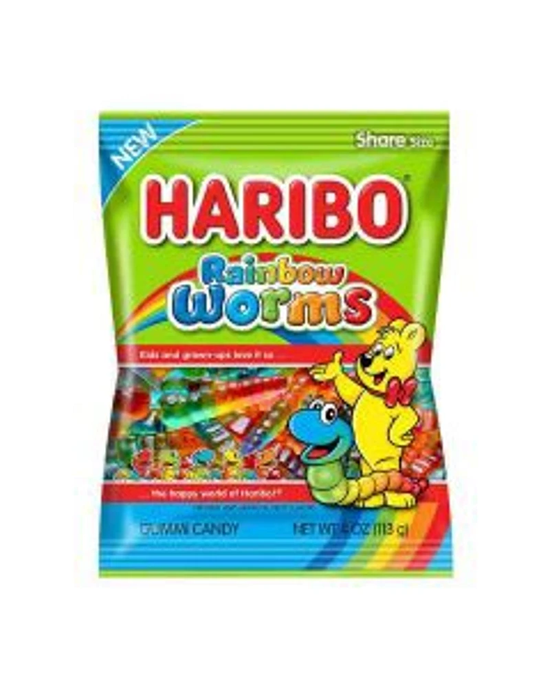 Haribo Rainbow Worms Gummi Candy, 4 oz | Hamilton Place