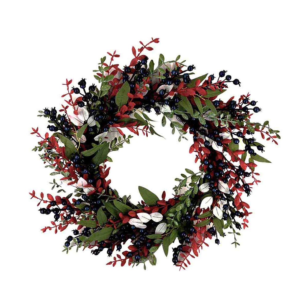 Popshelf Red, White, and Blue Floral Wreath | Hamilton Place