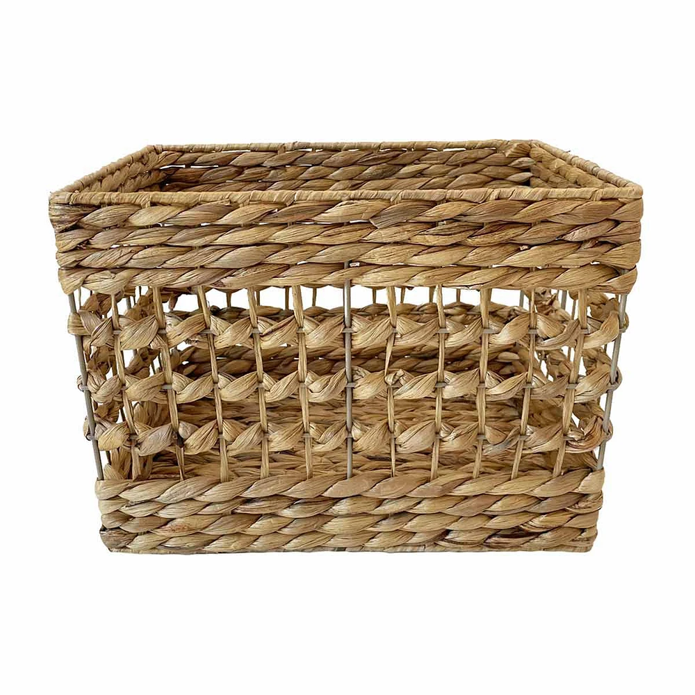 Popshelf Water Hyacinth Rectangular Storage Basket, Large | Hamilton Place