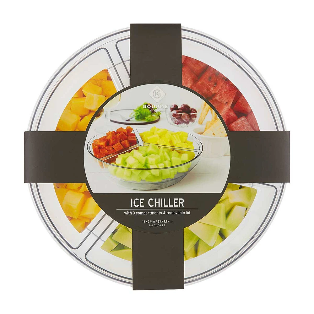 Gourmet Kichen Ice Chiller with 3 Compartments and Removable Lid ...