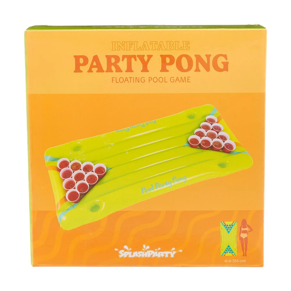 SplashParty Inflatable Pong Floating Pool Game, 61 in | Hamilton Place