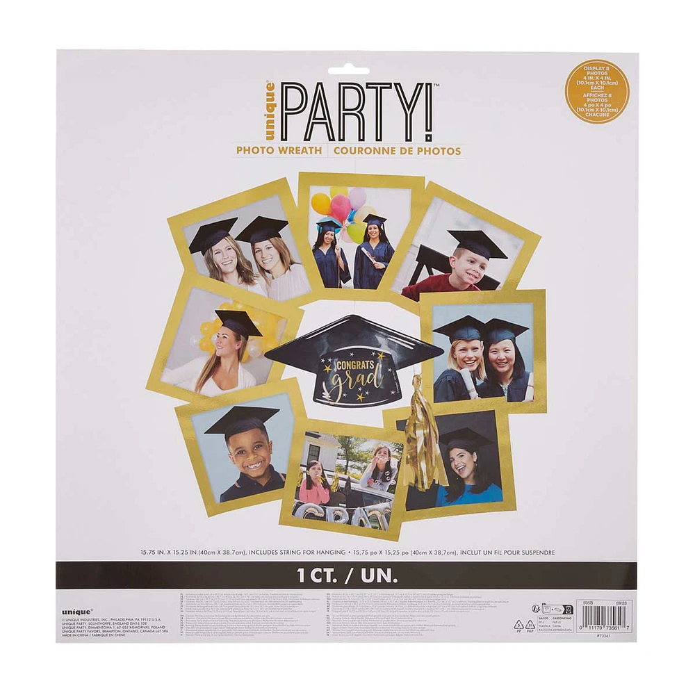 Unique Party Graduation Photo Wreath | Hamilton Place