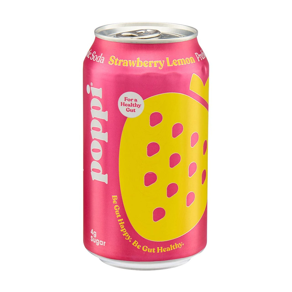 Popshelf Poppi Strawberry Lemon Prebiotic Soda, 12 fl oz | Hamilton Place