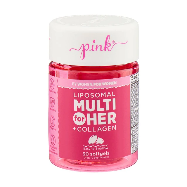 Popshelf Pink Liposomal Multi for Her Collagen Softgels, 30 ct at ...