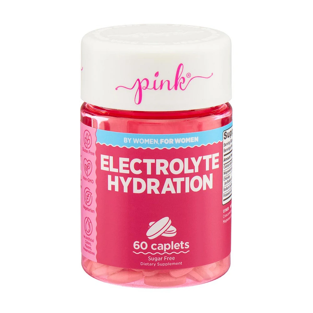 Popshelf Pink Electrolyte Hydration Caplets, 60 ct | Hamilton Place