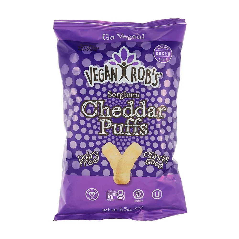 Vegan Rob's Sorghum Cheddar Puffs, 3.5 oz | Hamilton Place
