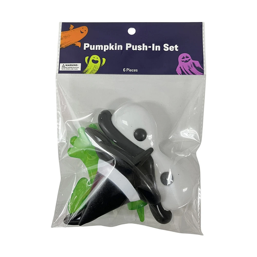 Popshelf Halloween Pumpkin Push In Set, Assorted | Hamilton Place