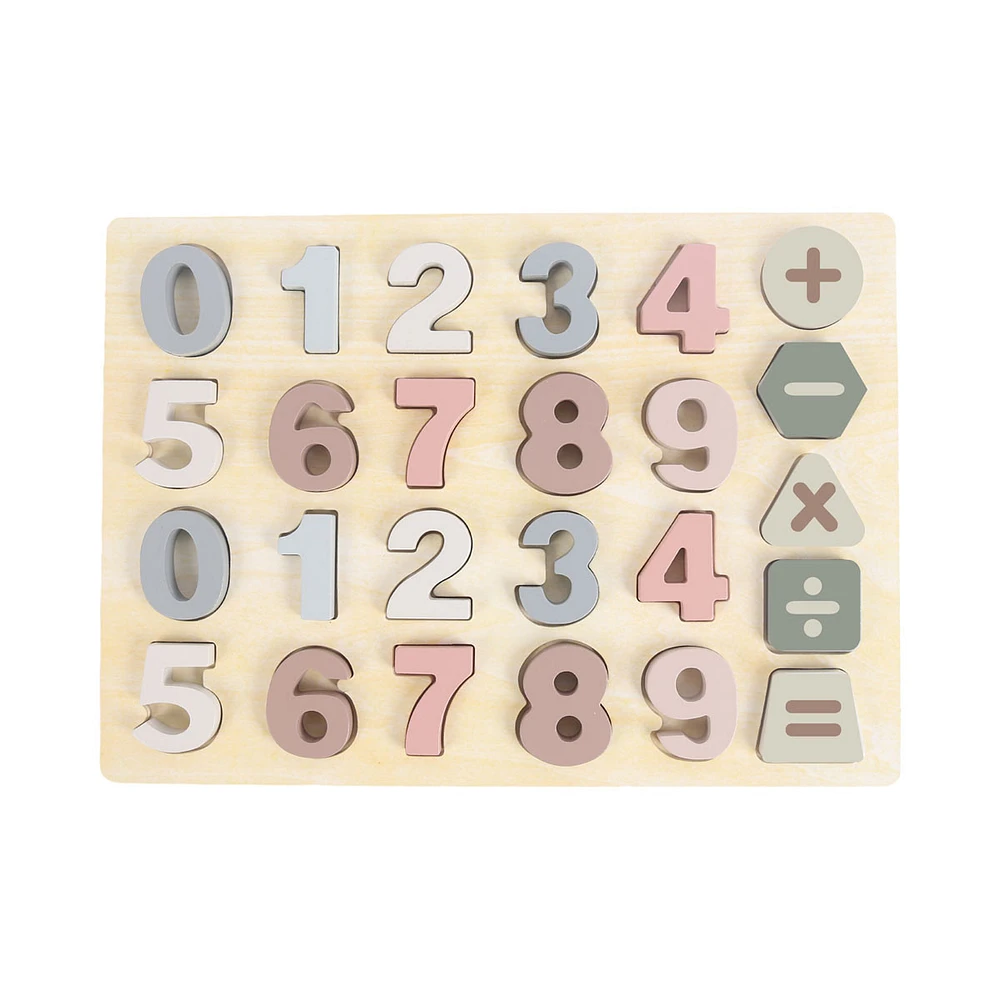 Popshelf Wooden Numbers Puzzle Board Playset | Hamilton Place