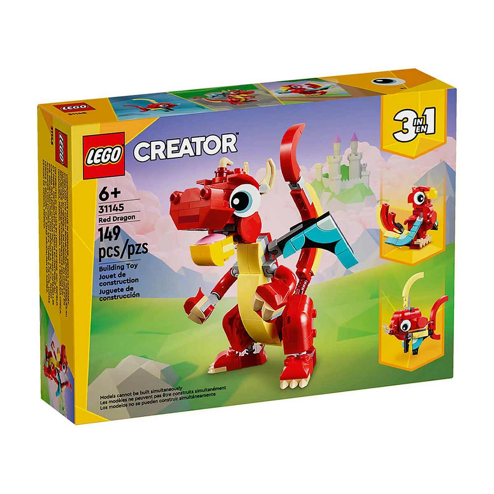 Lego Creator Dragon Set, Red | Hamilton Place