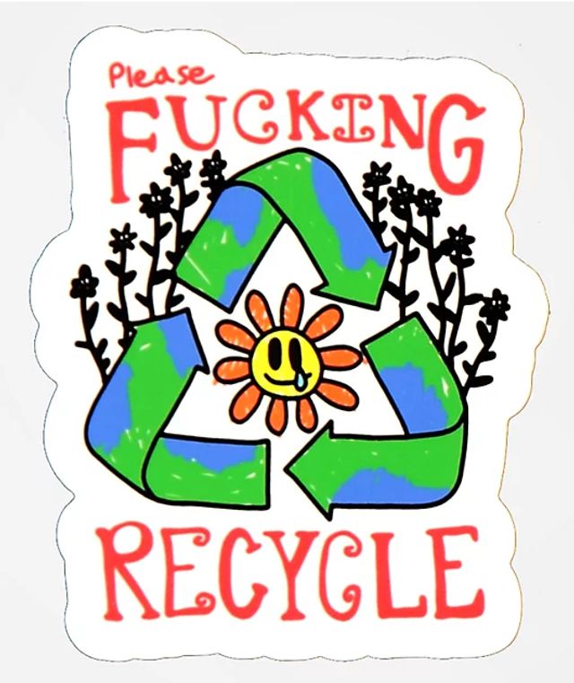 The Artist Collective Artist Collective Please Recycle Sticker | Mall ...