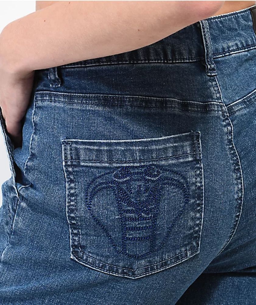 Broken Promises Y2K Medium Wash Denim Cargo Jeans | Mall of America®