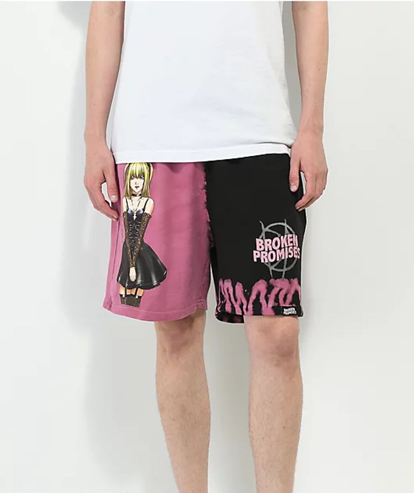 Broken Promises x Death Note Misa Split Tie Dye Sweat Shorts | Mall of ...