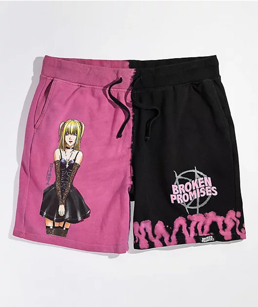 Broken Promises x Death Note Misa Split Tie Dye Sweat Shorts | Mall of ...