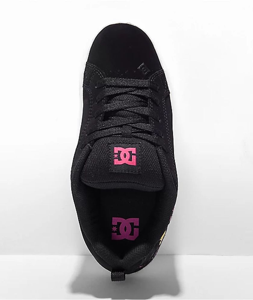 DC Court Graffik Black & Paint Splatter Skate Shoes | Mall of America®
