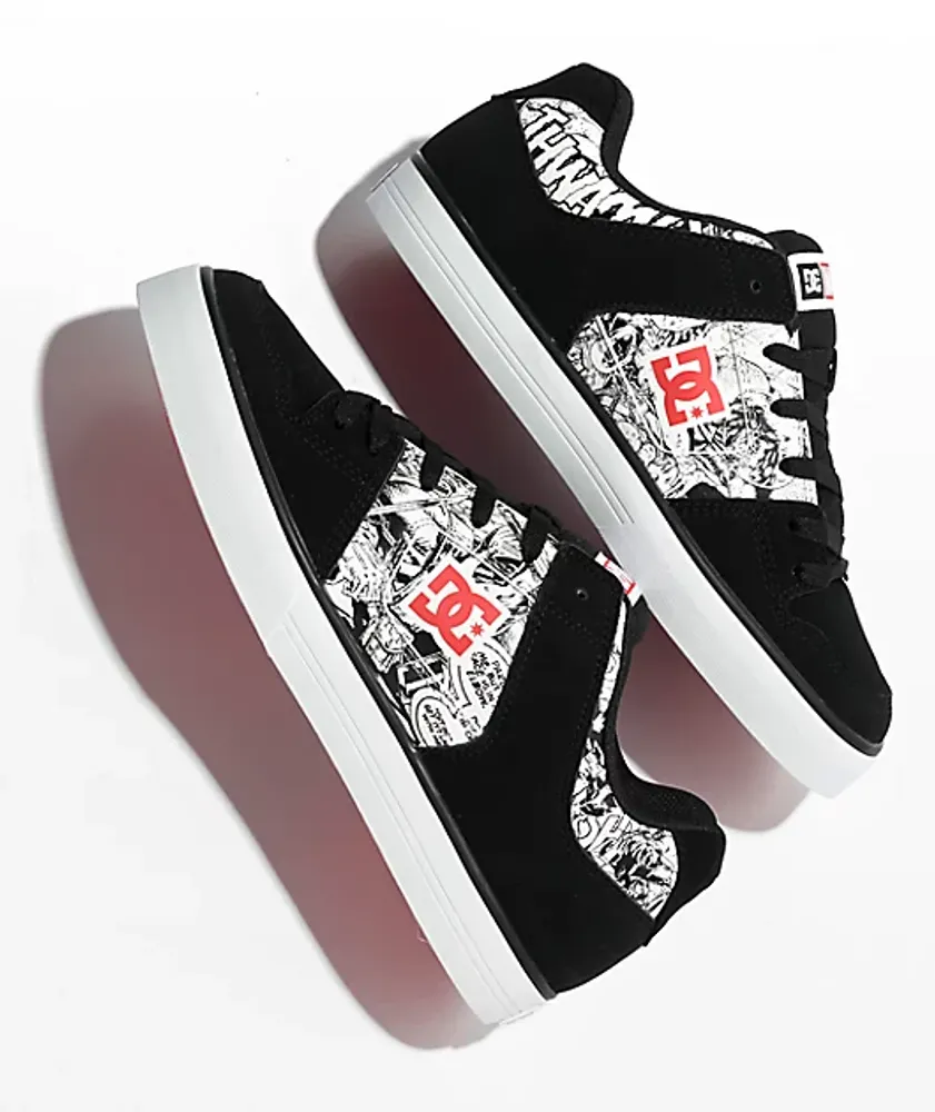 DC x Deadpool Pure Black, White & Red Skate Shoes | Mall of America®