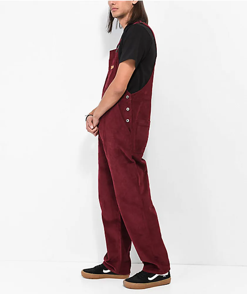 Empyre Curbed Maroon Corduroy Skate Overalls | Mall of America®