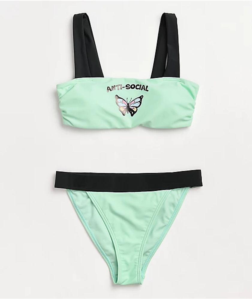 JV by Jac Vanek Antisocial Mint High Leg Cheeky Bikini Bottom | Mall of ...