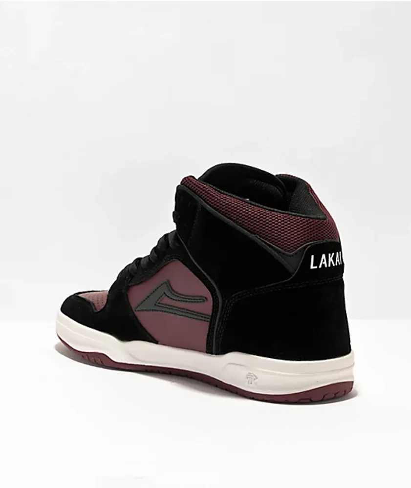 Lakai Telford Black & Burgundy Suede Skate Shoes | Mall of America®
